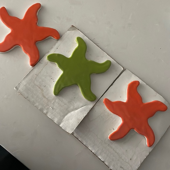 Accents | 3 Ceramic Pool Tile Starfish | Poshmark